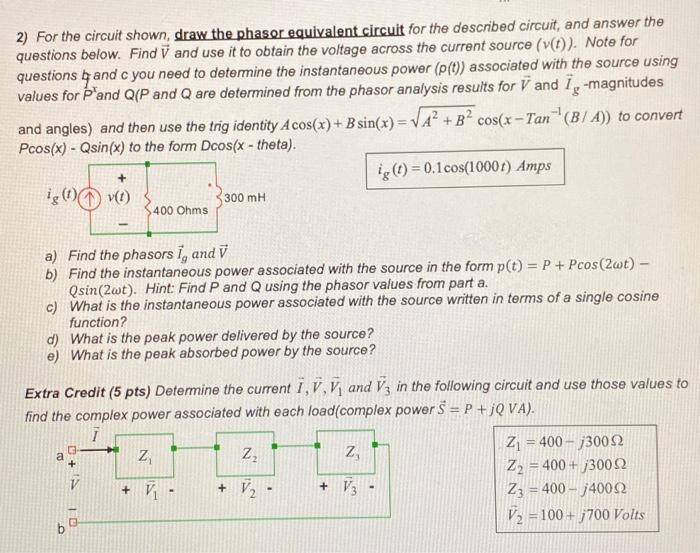 Solved 1) Use the test source method to find ZTH for the | Chegg.com