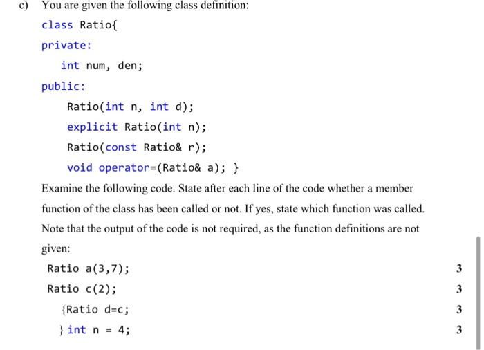 Solved You are given the following class definition: class | Chegg.com