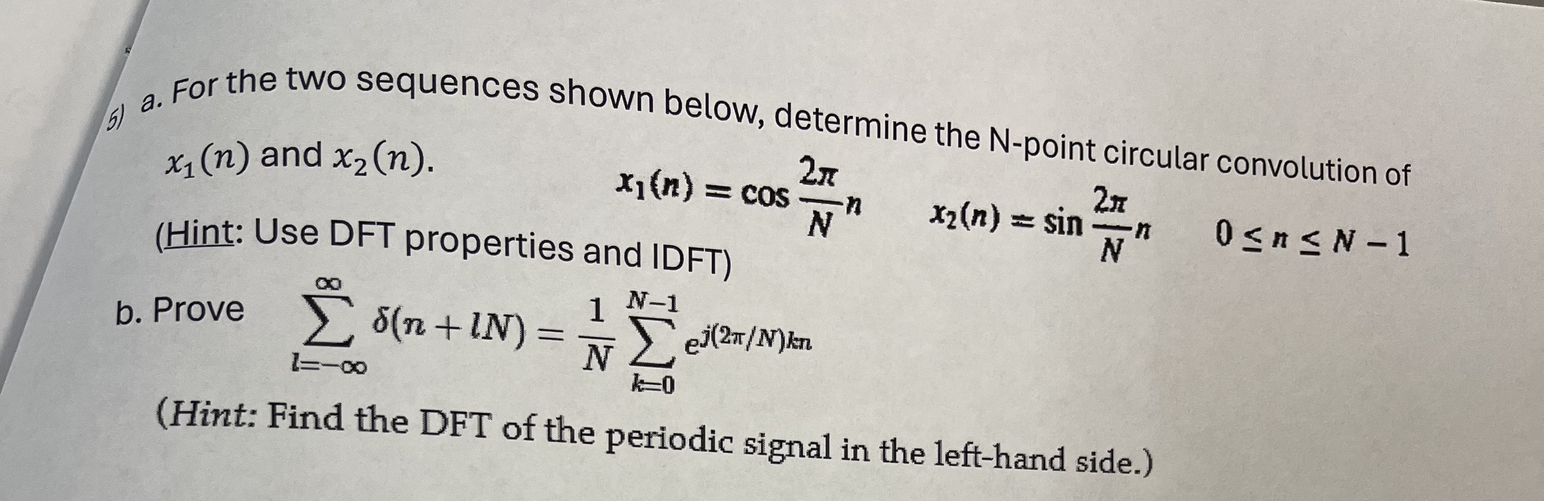 a. ﻿For the two sequences shown below, determine the | Chegg.com