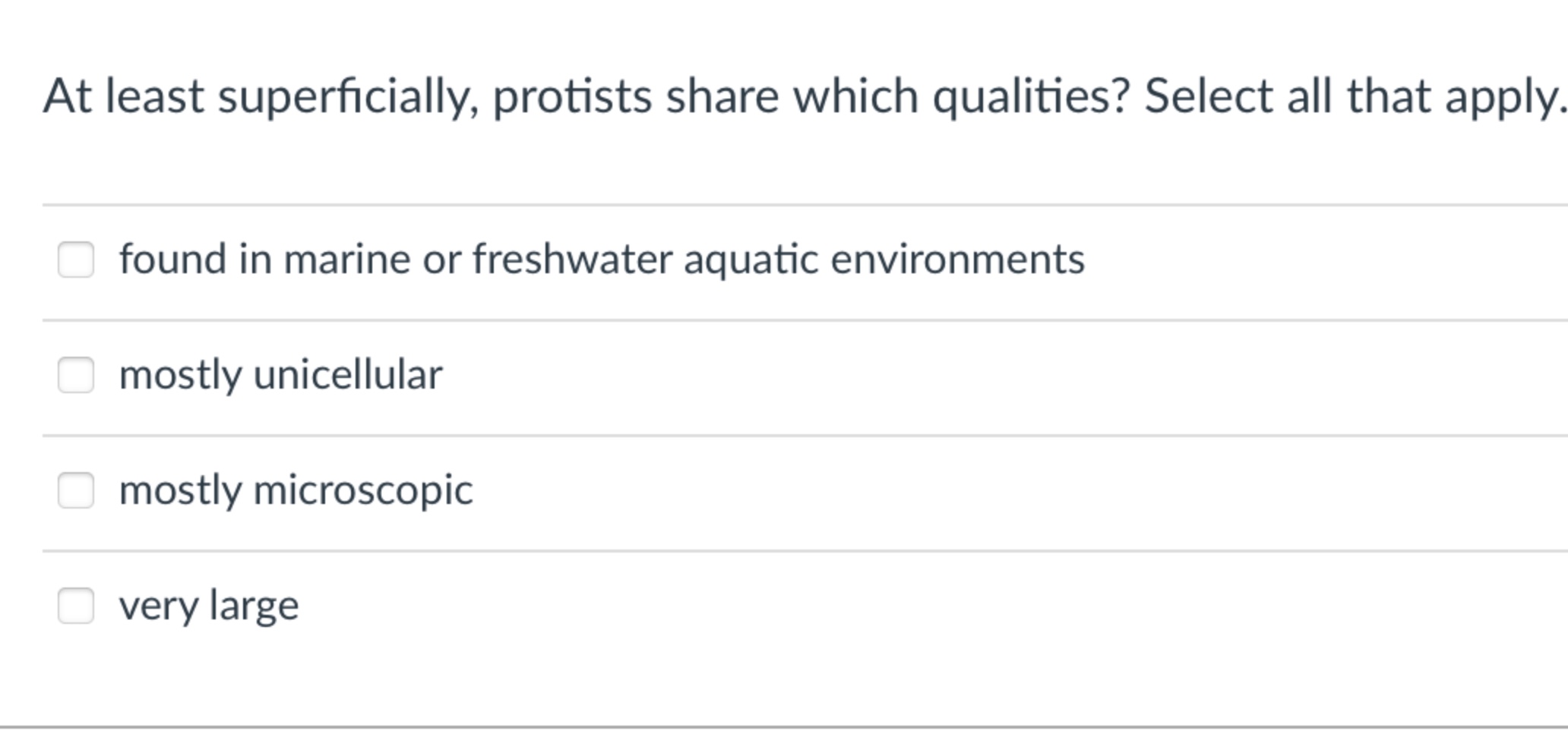 Solved At least superficially, protists share which | Chegg.com