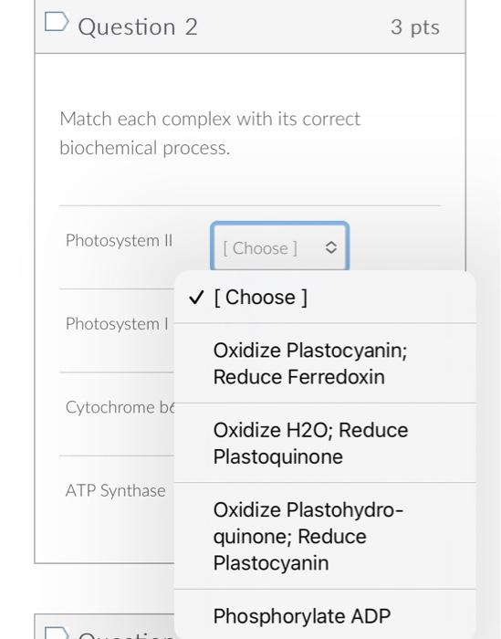 Solved Question 2 Match each complex with its correct | Chegg.com