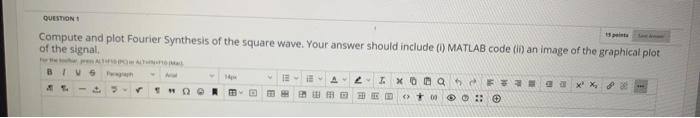 Solved QUESTION Compute and plot Fourier Synthesis of the | Chegg.com