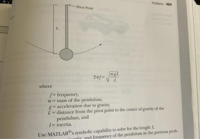 Solved 12.9 A pendulum is a rigid object suspended from a | Chegg.com