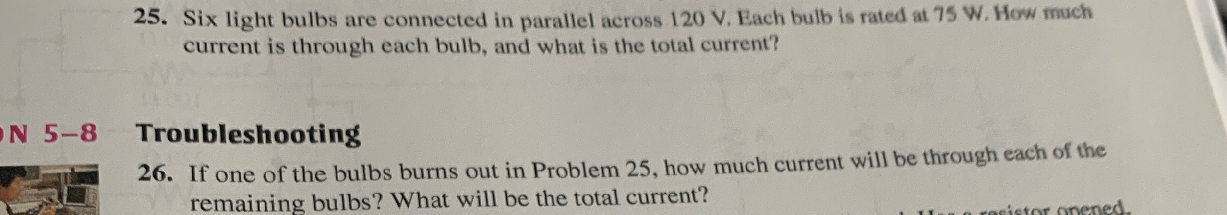 Solved Six light bulbs are connected in parallel across | Chegg.com