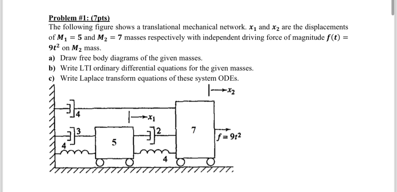 Solved Problem #1: (7pts)The following figure shows a | Chegg.com