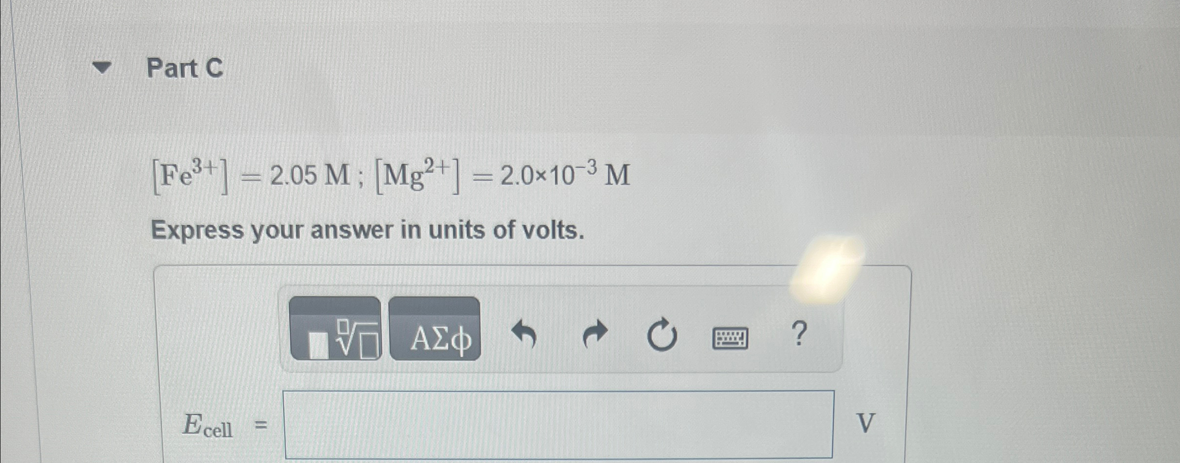 Solved A voltaic cell employs the following redox | Chegg.com