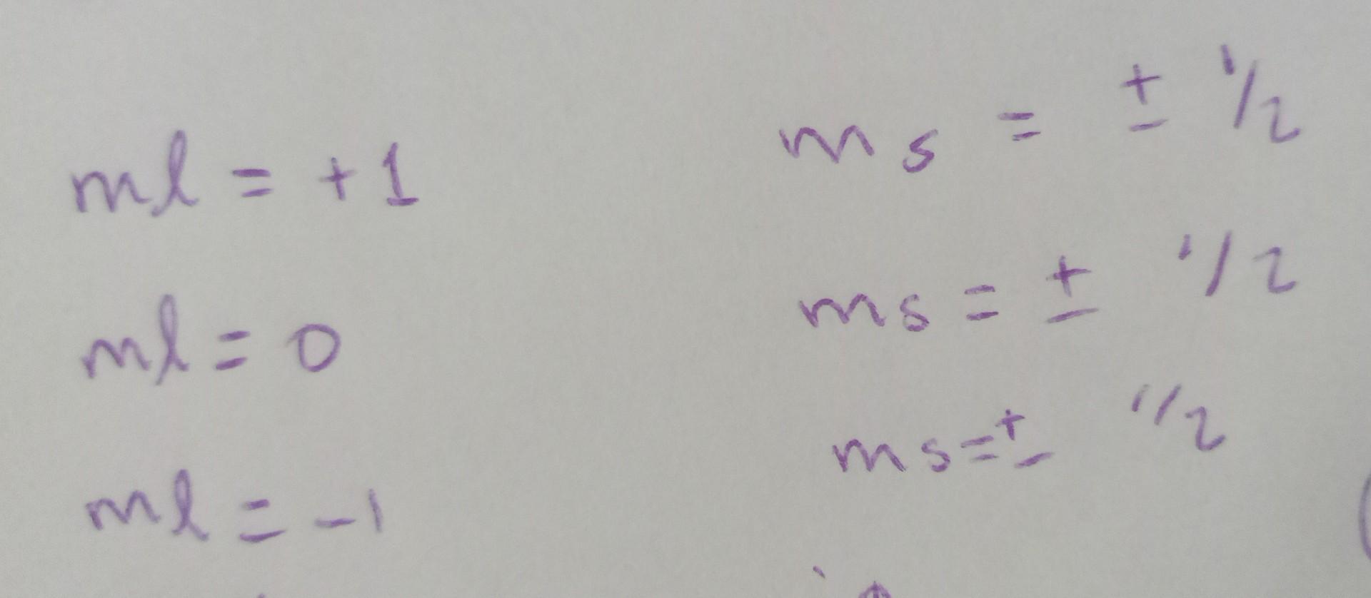 Solved the six wave functions of the 2P state of the | Chegg.com