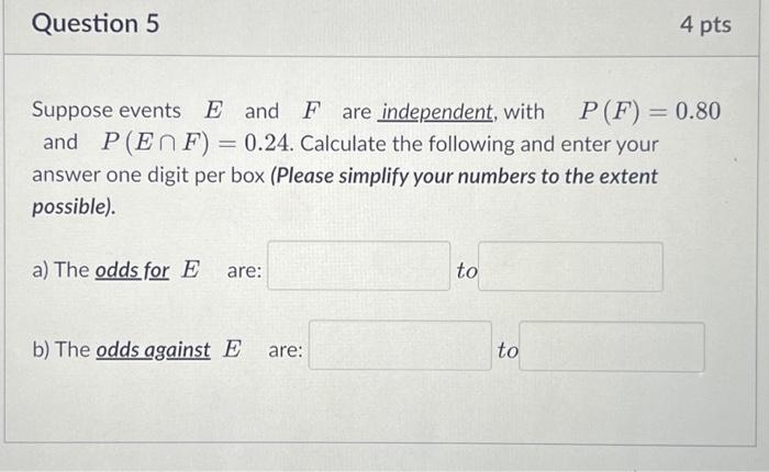 Solved If P(E)=0.42, then calculate and find that (enter one | Chegg.com