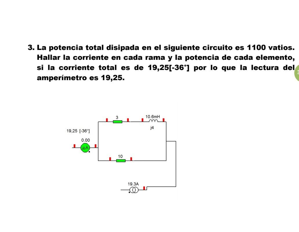 3. La potencia total disipada en el siguiente | Chegg.com