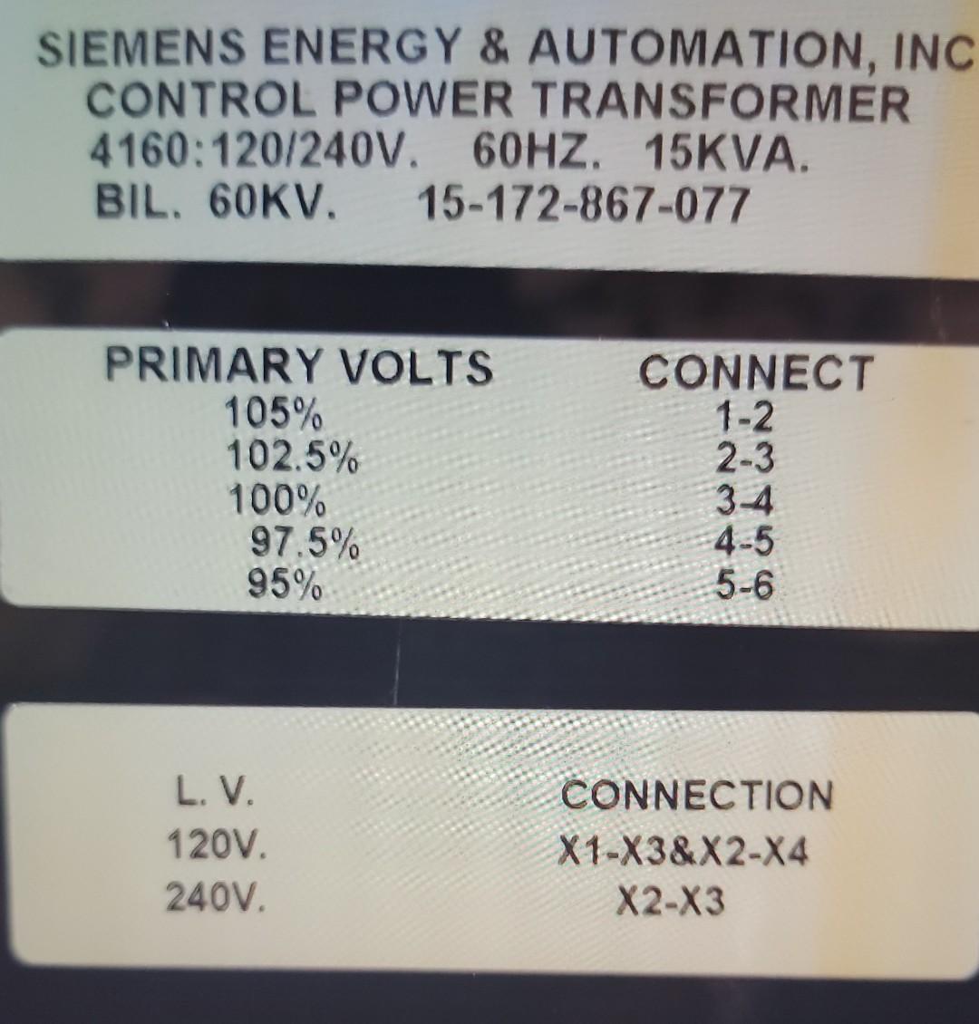 Solved What is the secondary if the CPT is connected from X1 | Chegg.com