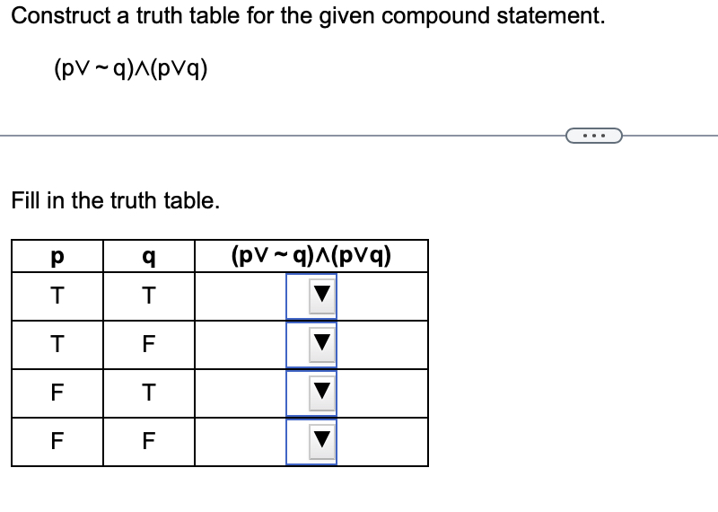 Solved Construct a truth table for the given compound | Chegg.com