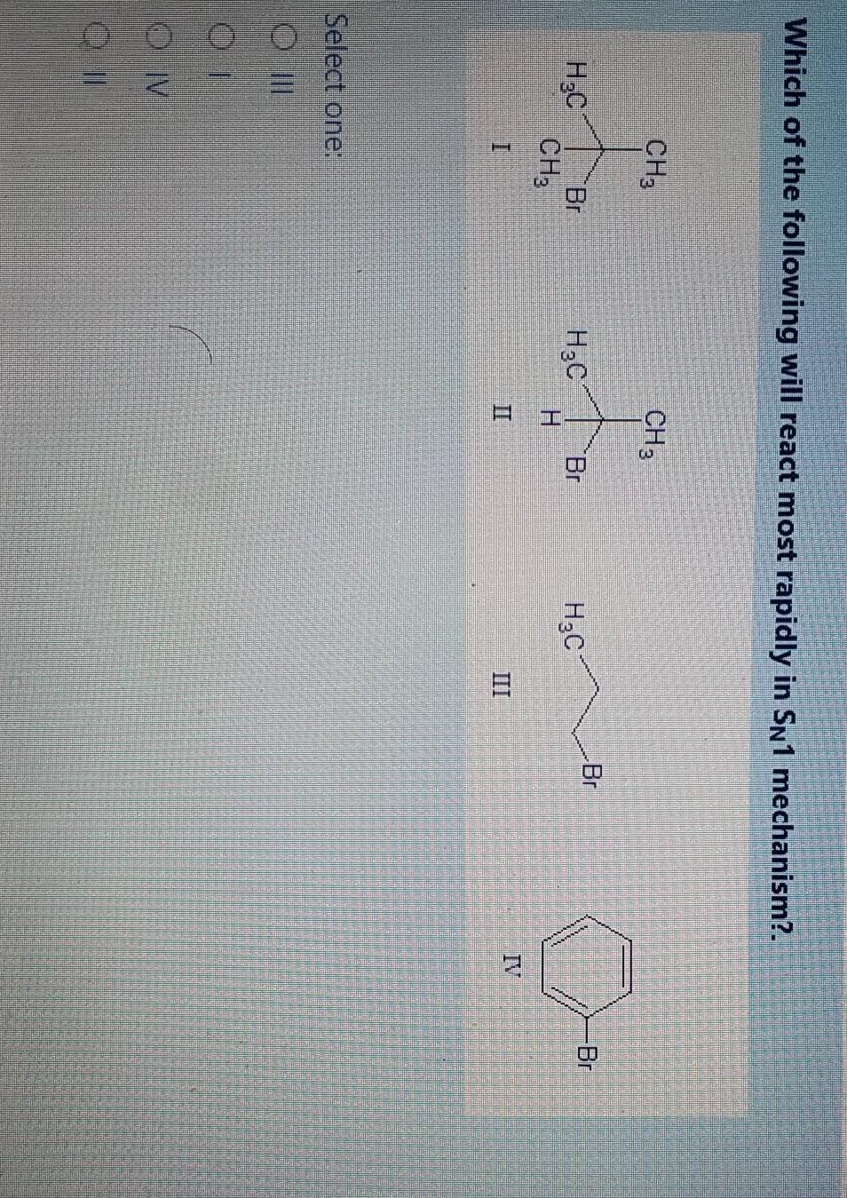 Solved 1373 Which of the following will react most rapidly | Chegg.com