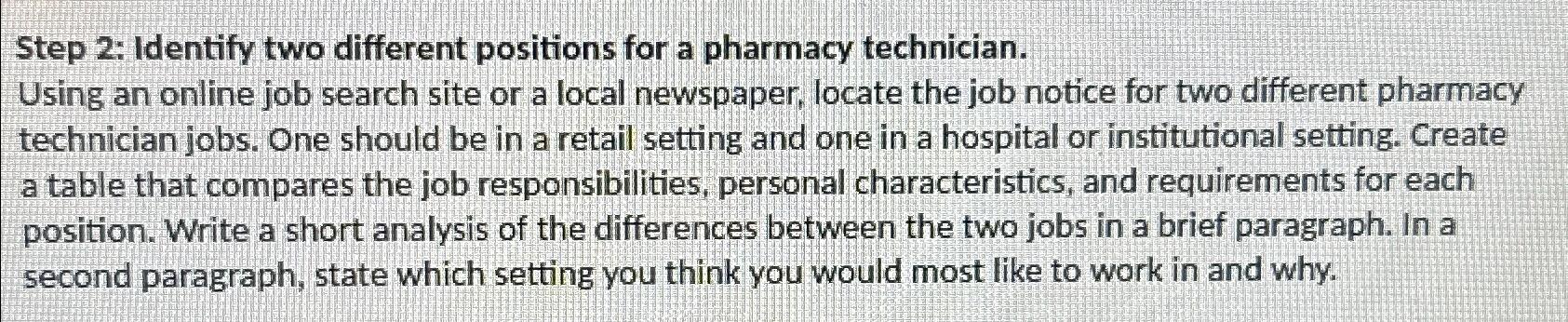 Solved Step 2: Identify two different positions for a | Chegg.com