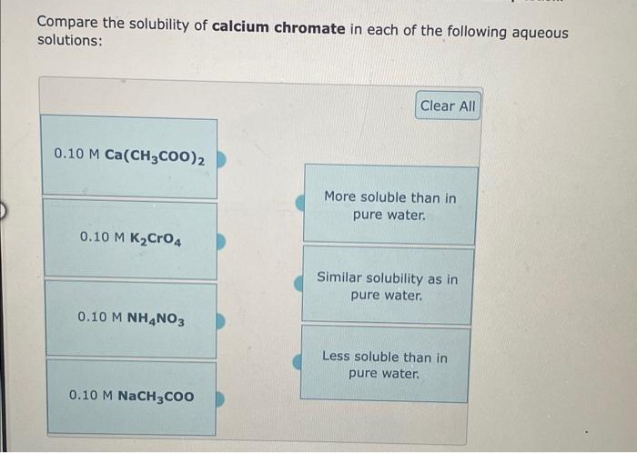 Solved Compare the solubility of calcium sulfide in each of | Chegg.com