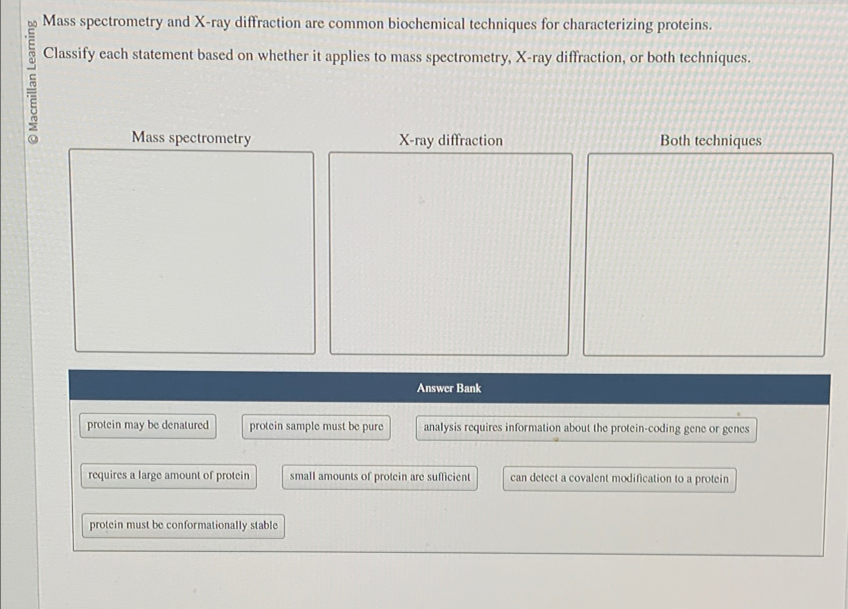 Solved מo Mass spectrometry and X-ray diffraction are common | Chegg.com