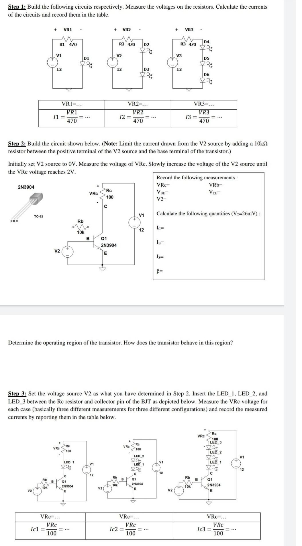 Solved Step 1: Build the following circuits respectively. | Chegg.com