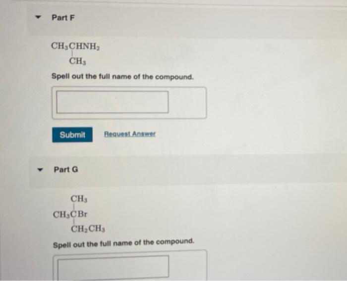 Solved Part C CH3 CH2CHNHCH2CH3 CH3 Spell out the full name | Chegg.com