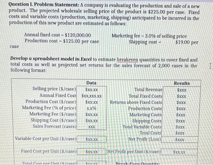 Solved Develop a spreadsheet model in Excel to estimate | Chegg.com