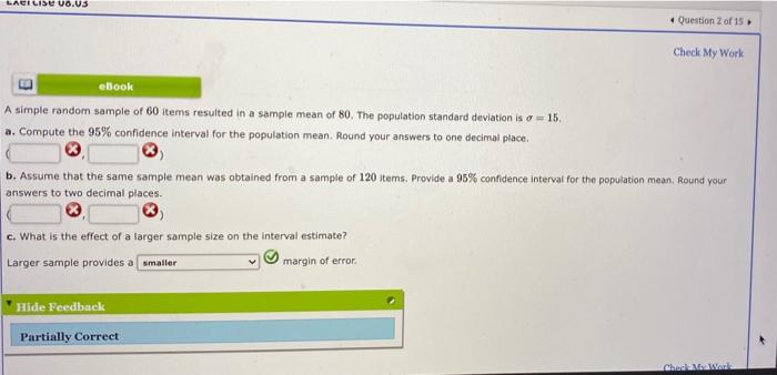 Solved Exercise 08.01 Algorithmic Question 1 of 15 Check My | Chegg.com