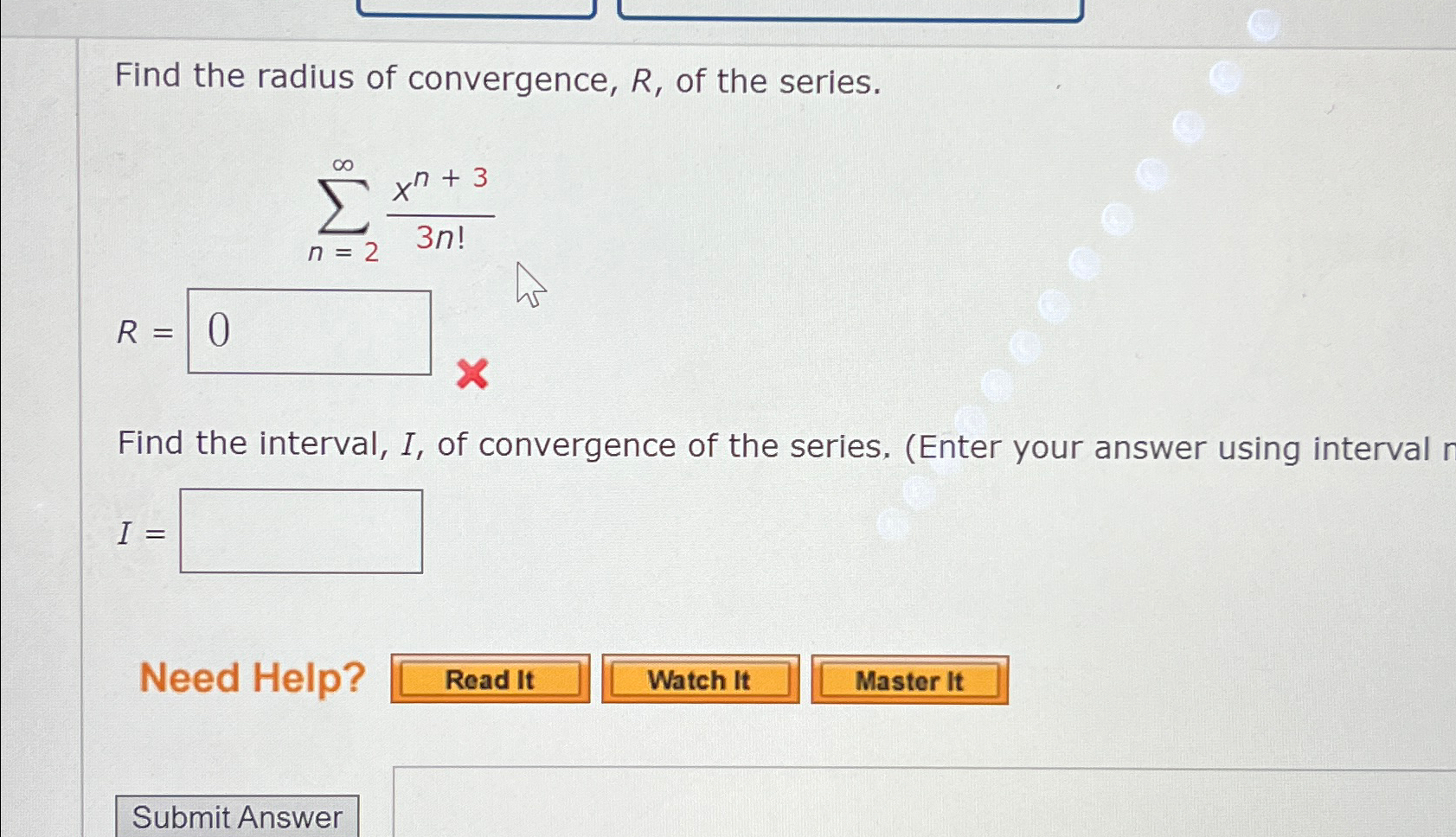 Solved Find the radius of convergence, R, ﻿of the | Chegg.com