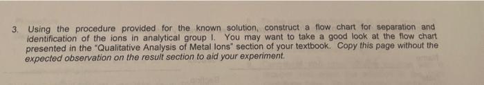 Solved 3. Using the procedure provided for the known | Chegg.com