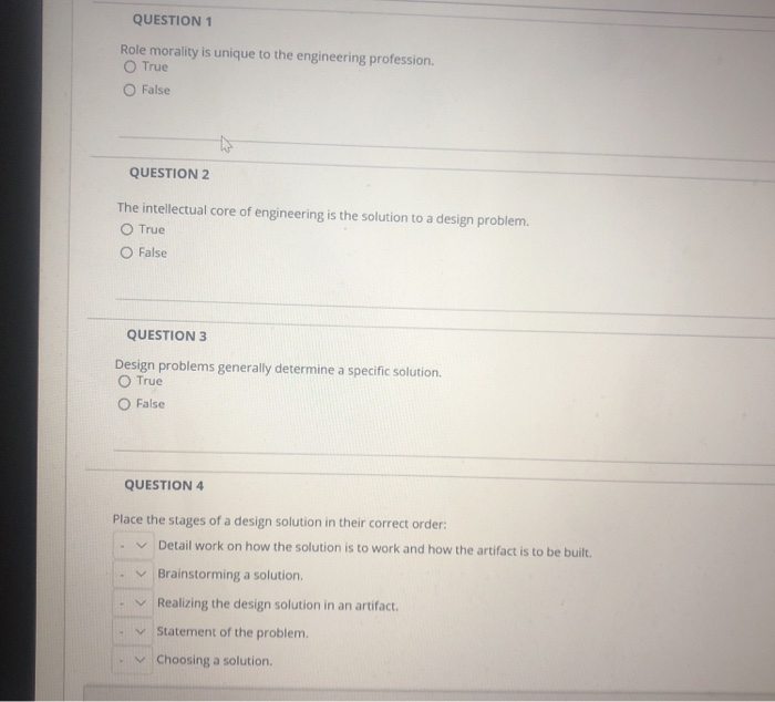 Solved QUESTION 1 Role morality is unique to the engineering | Chegg.com