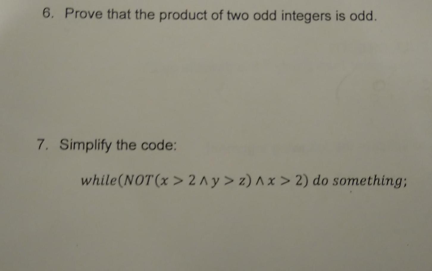 Solved 6. Prove that the product of two odd integers is odd. | Chegg.com