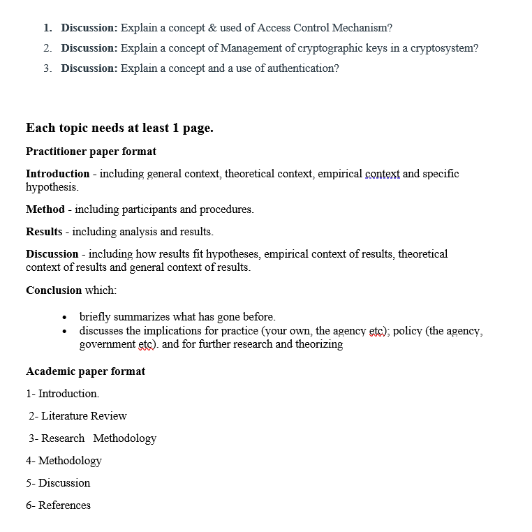Solved Discussion: Explain a concept & used of Access | Chegg.com
