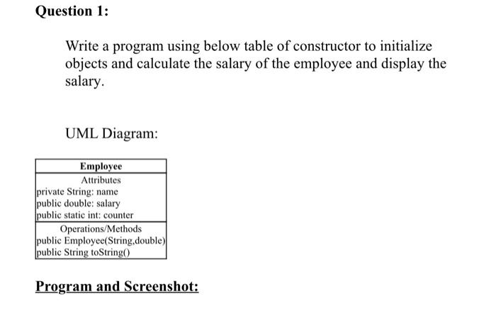 Solved Question 1: Write a program using below table of | Chegg.com