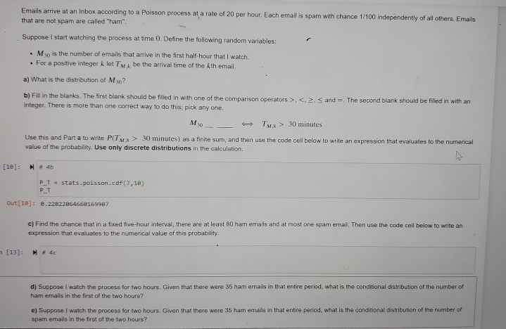 Please solve part c,d and e. write clearly. code is | Chegg.com