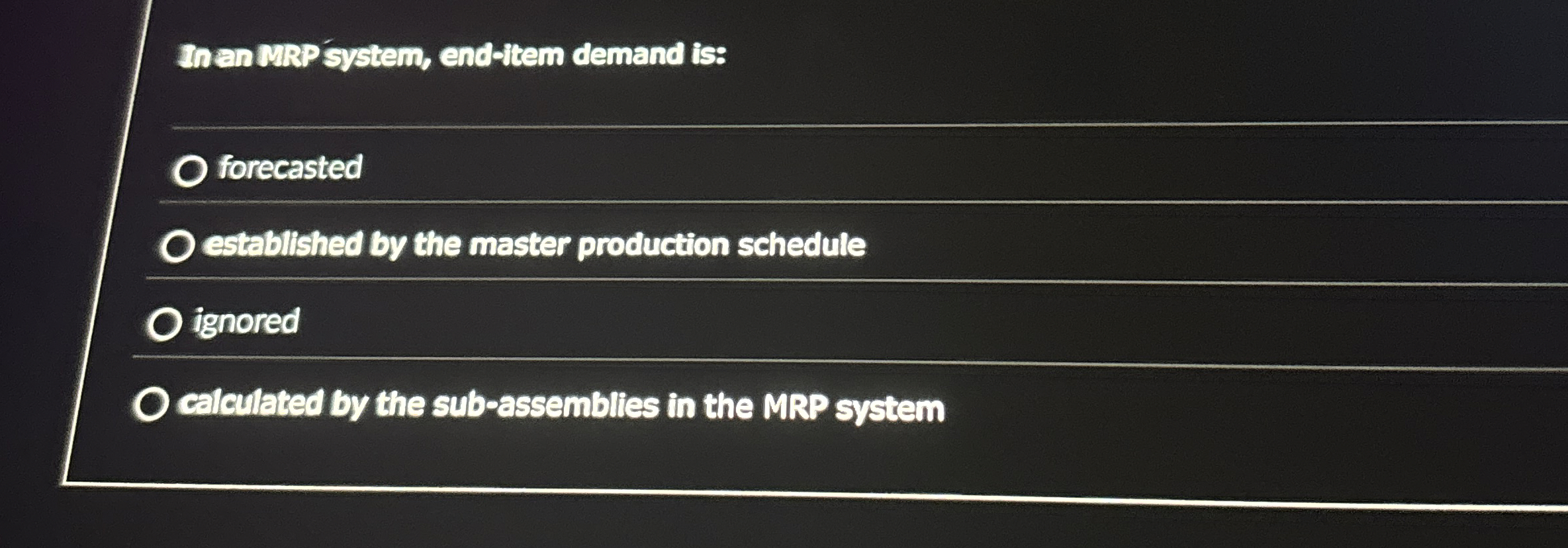 Solved In an MRP 'system, end-ftem demand | Chegg.com