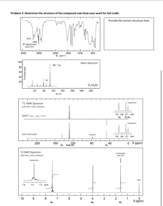 Solved Name: Chem 3112 Combined Spectroscopy Problems | Chegg.com