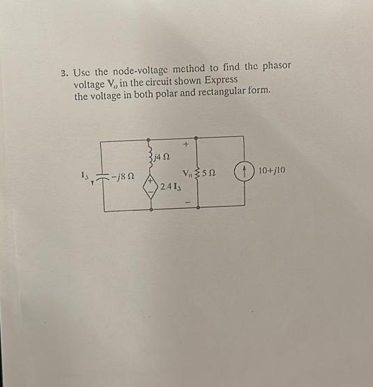 Solved Use the node-voltage method to find the phasor | Chegg.com
