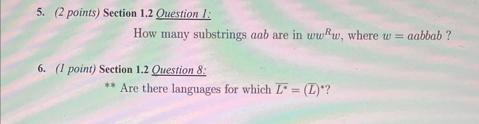 Solved (2 ﻿points) ﻿Section 1.2 ﻿Question I:How many | Chegg.com