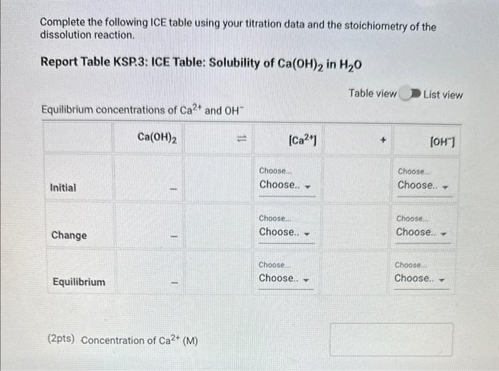 Solved Report - Determination of Solubility Product Constant | Chegg.com