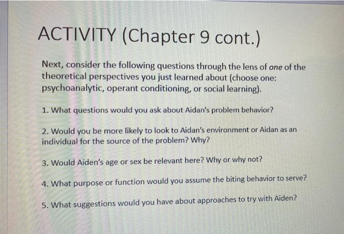 Solved ACTIVITY (Chapter 9) Complete this activity after | Chegg.com