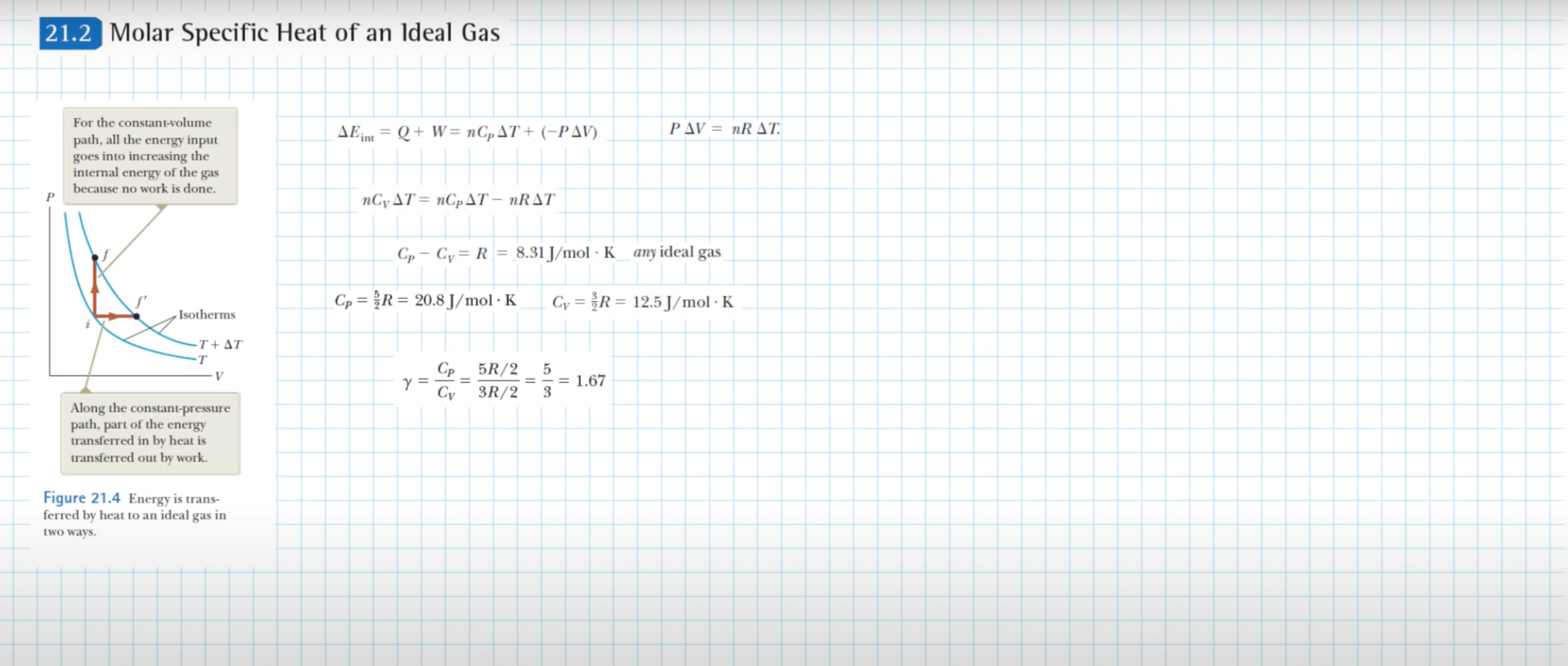 Why is Eint = ﻿n.Cv.Delta T = ﻿n.Cp.Delta T - | Chegg.com