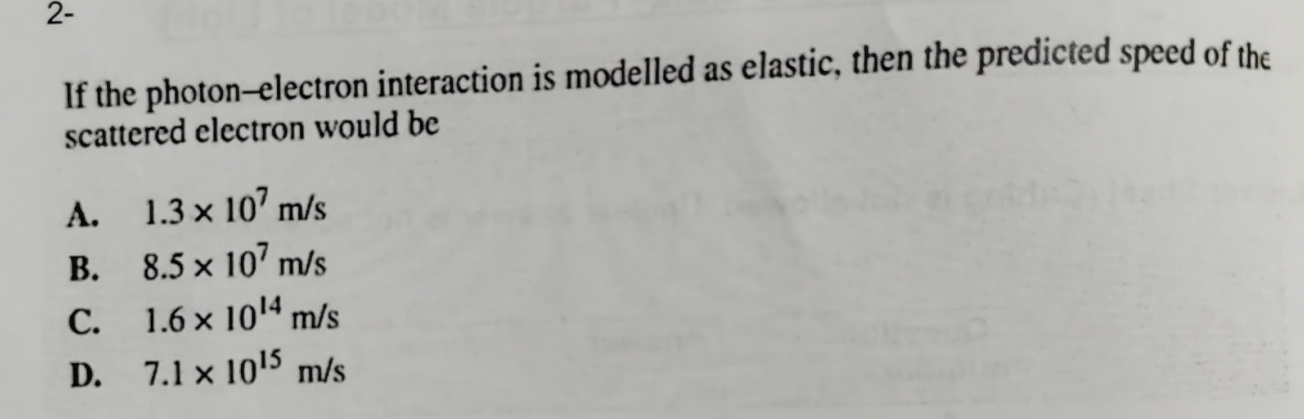 Solved 2-If the photon-electron interaction is modelled as | Chegg.com