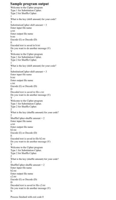 Solved Encoding and Decoding a. Create an interface | Chegg.com