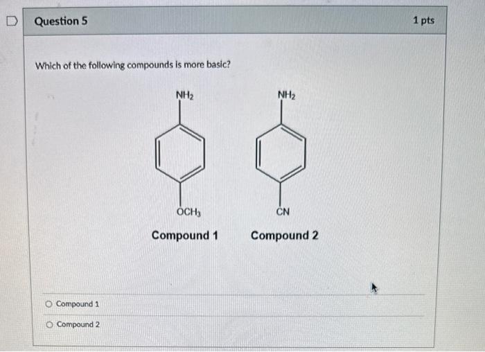 Solved Which of the following compounds is more basic? | Chegg.com