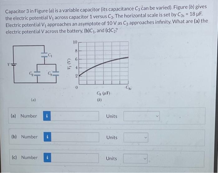 Solved Capacitor 3 in Figure ( a ) is a variable capacitor | Chegg.com
