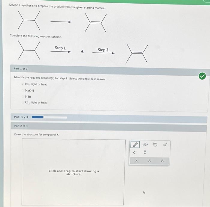 Solved Devise a synthesis to prepare the product from the | Chegg.com