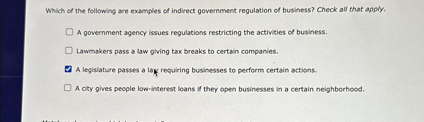 Solved Which of the following are examples of indirect | Chegg.com