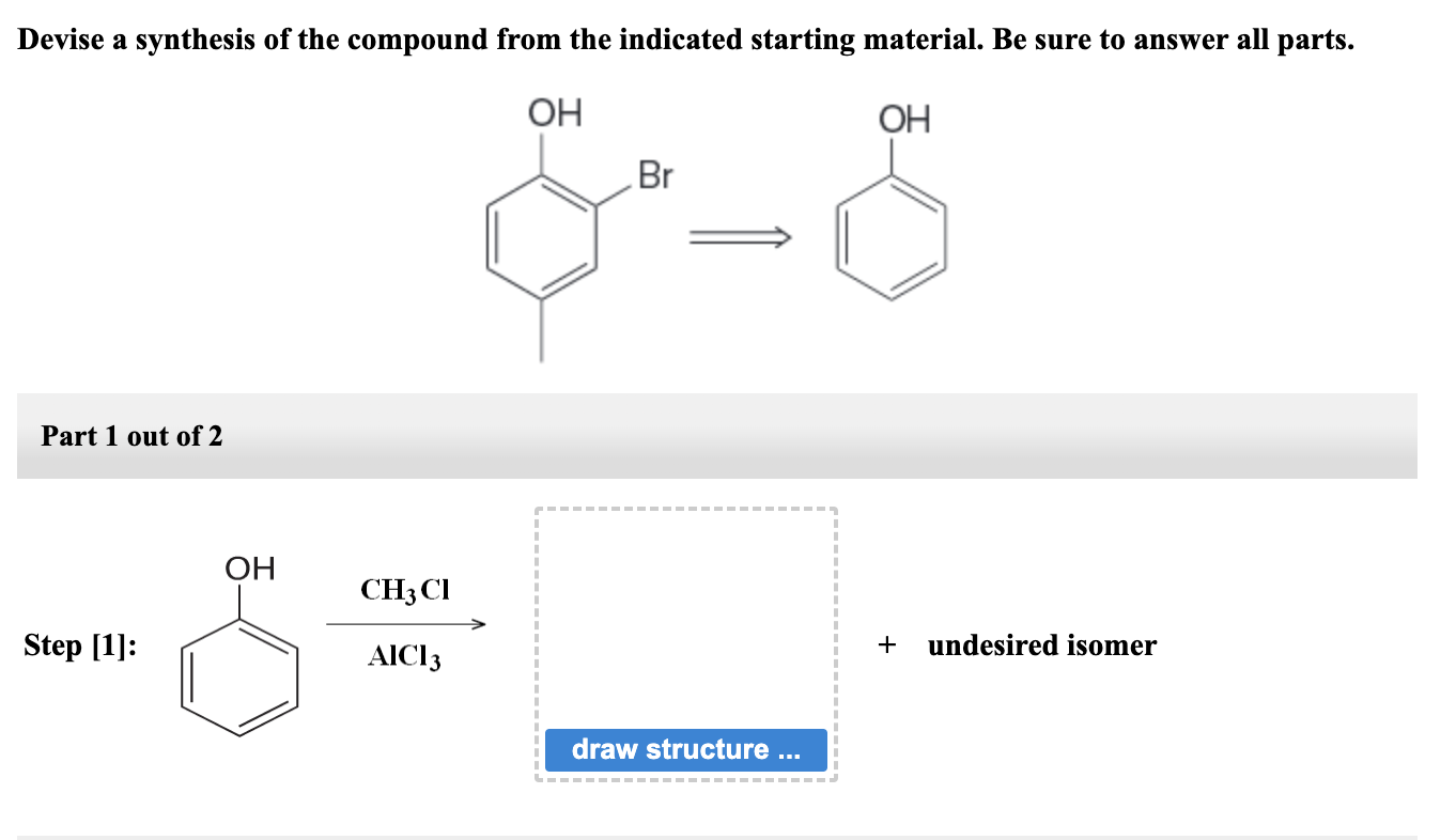 Solved Devise a synthesis of the compound from the indicated | Chegg.com