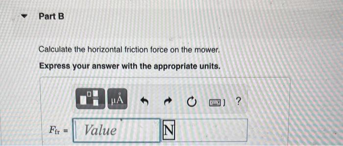Solved A person pushes a 12.0 kg lawn mower at constant | Chegg.com