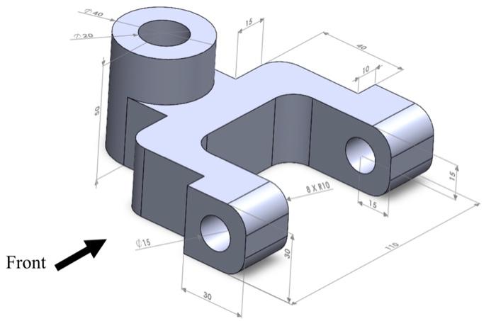 Solved 1. Draw the front, top and right-side views in the | Chegg.com
