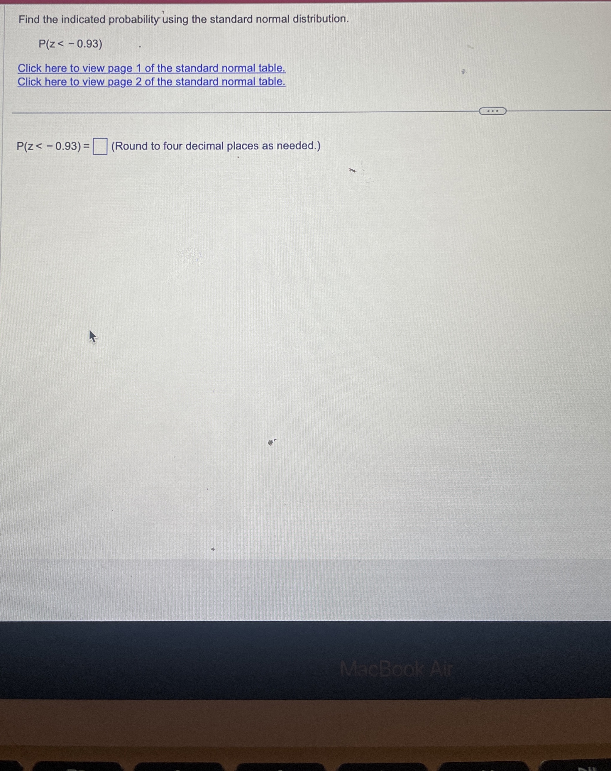 Solved Find the indicated probability using the standard | Chegg.com