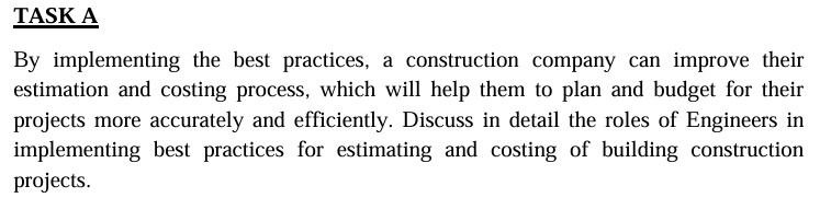 Solved TASK ABy implementing the best practices, a | Chegg.com