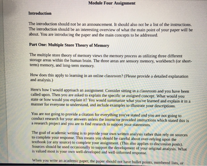 Part One: The multiple store theory of memory views | Chegg.com