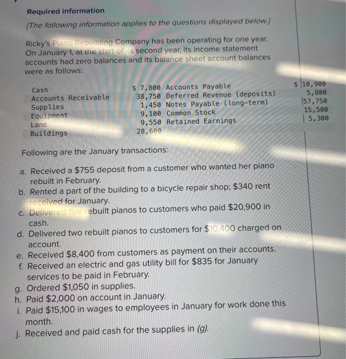 Solved Required information [The following information | Chegg.com